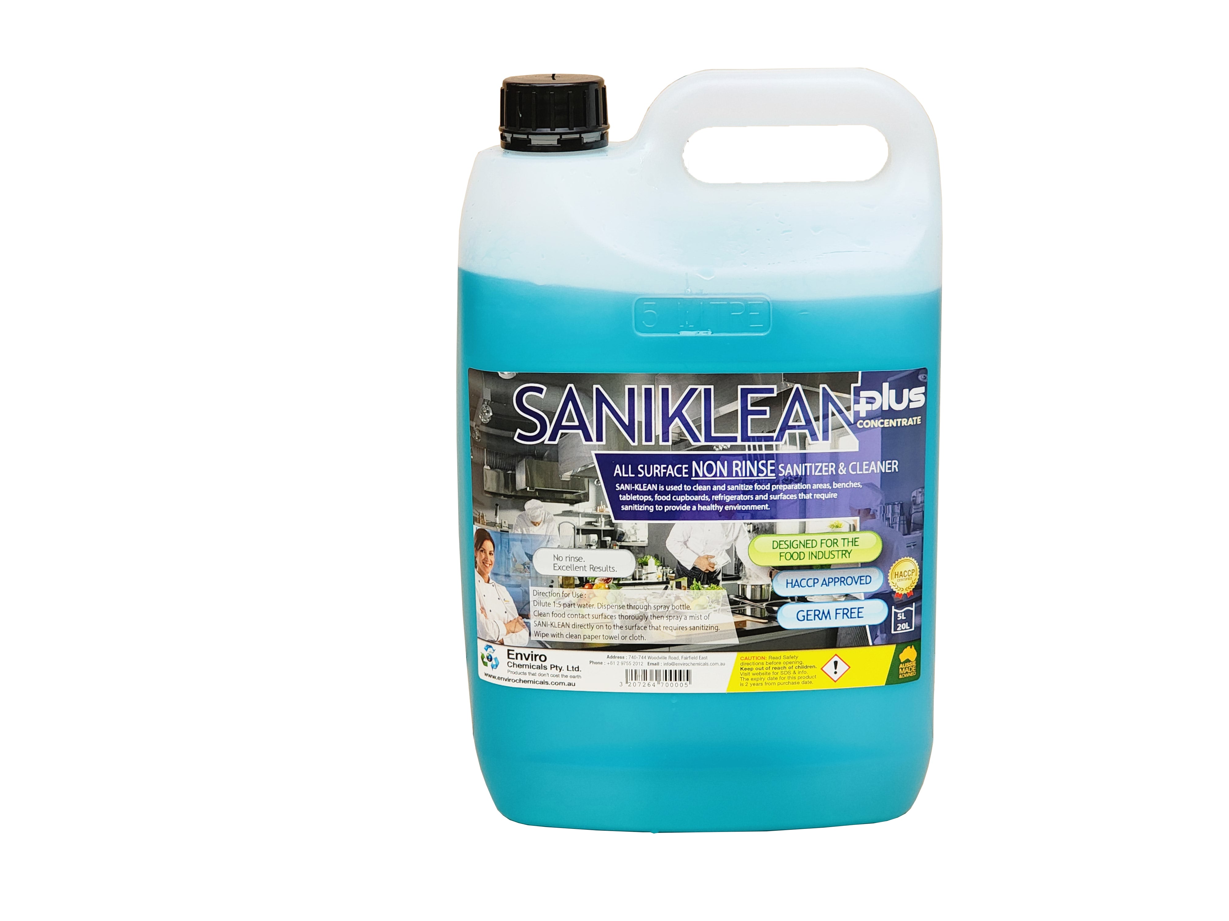 SaniKlean Plus - Non Rinse Sanitiser Concentrate – Cleaning Products ...